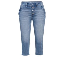 Gina Damen Capri-Jeans in Denim-Optik