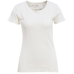 Gina Damen T-Shirt mit Ajours-Muster