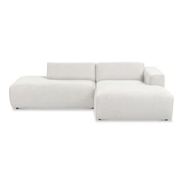 Ecksofa Home Affaire "Noord mit Kedernaht, Breite 227 cm, L-Form", beige (cream), B:227cm H:71cm T:161cm, 100% Polyester, Sofas, Ecksofa, Cord, Struktur, Webstoff, mit Wellenunterfederung, Massivholzrahmen