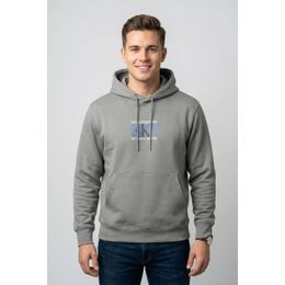 Kapuzensweatshirt Calvin Klein "LS E 350TRRY SP CK B", Herren, Gr. XXL, grau (steeple gray), Sweatware, Obermaterial: 90% Baumwolle, 10% Polyester, unifarben, regular fit normal, Rundhals, eingesetzt B&uuml;ndchen, Sweatshirts, Mit Rundhalsausschnitt