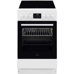 AEG Elektro-Standherd "CCB5440CBW", Energieeffizienz: A (A+++-D), wei&szlig;, Herdsets, Keramik-Kochfeld mit 4 Kochzonen, mit Teleskopausz&uuml;gen