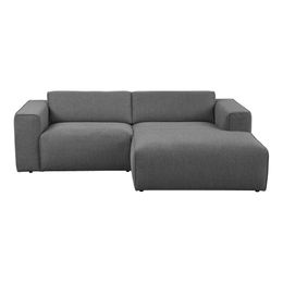 Ecksofa Home Affaire "Noord mit Kedernaht, Breite 234 cm, L-Form", grau (anthrazit), B:234cm H:71cm T:161cm, 100% Polyester, Sofas, Ecksofa, Cord, Struktur, Webstoff, mit Wellenunterfederung, Massivholzrahmen