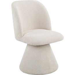 Esszimmerstuhl Hela "BARI II Drehstuhl", beige, beige, beige, B:54cm H:84cm T:61cm, Polyester, Stoff, St&uuml;hle, Esszimmerstuhl, 360 drehbar, Polsterfu&szlig;, Webstoff, fest gepolstert