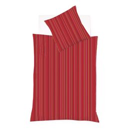 Bettw&auml;sche Fleuresse "Modern Life", rot (marsala), B/L: 155cm x 200cm, 1 Stk., 1 Stk., Mako-Satin, B/L: 80cm x 80cm, 2 Stk., Mako-Satin, Obermaterial: 100% Baumwolle, Bettw&auml;sche, Bettw&auml;sche, Mako Satin, Baumwolle, in Gr. 135x200, 155x220, 200x200cm