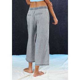 H.I.S. Culotte H.I.S, Damen, Gr. 32/34, N-Gr, grau, Obermaterial: 65% Lyocell, 35% Baumwolle, unifarben, Basic, figurumspielend ca. Mitte Wade, Hosen Culotte, weit geschnitten, in Denim Optik