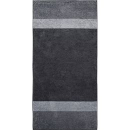 Saunatuch Dyckhoff "Two-Tone Stripe", silber, B:100cm L:200cm, Walkfrottee, Obermaterial: 100% Baumwolle, Handt&uuml;cher, Made in Germany, aus 100% Baumwolle, trocknergeeignet