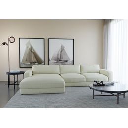 Ecksofa Home Affaire "Bloomfield, bequem und elegant, Breite 303cm, L-Form", beige (cannoli cream), B:303cm H:84cm T:176cm, 88% Polyester 12% Nylon, Sofas, Ecksofa, wahlweise mit Bettfunktion und Bettkasten, Unser Dauertiefpreis