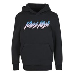 Kapuzenpullover Karl Kani "Karl Kani KC251-005-1 Kani Flames Os Hoodie Junior", Jungen, Gr. 158/164, schwarz, 80% Baumwolle, 20% Polyester, mehrfarbig, oversize, ohne Ausschnitt, Pullover Kapuzenpullover