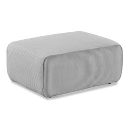 Polsterhocker Home Affaire "Noord 92/66 cm", grau (ligh grau), B:92cm H:44cm T:66cm, 94% Polyester; 6% Nylon, Hocker, Polsterhocker, mit Kedernaht, sch&ouml;ne Serienerg&auml;nzung