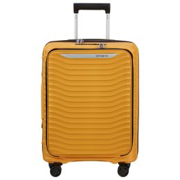 Hartschalen-Trolley Samsonite "UPSCAPE 55 mit Frontfach", Gr. B/H/T: 40cm x 55cm x 23cm 42 l, gelb, Polycarbonat, Koffer, mit Volumenerweiterung, mit Tragegriff oben und seitlich