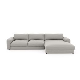 Ecksofa Home Affaire "Bloomfield, bequem und elegant, Breite 303cm, L-Form", grau (opal grau), B:303cm H:84cm T:176cm, 88% Polyester 12% Nylon, Sofas, Ecksofa, wahlweise mit Bettfunktion und Bettkasten, Unser Dauertiefpreis