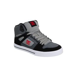 Sneaker DC Shoes "Pure High-Top", Herren, Gr. 7,5(40), schwarz, grau, rot, Obermaterial:Obermaterial: Leder / Futter: Textil / Au&szlig;ensohle: Gummi;, Schuhe Sneaker
