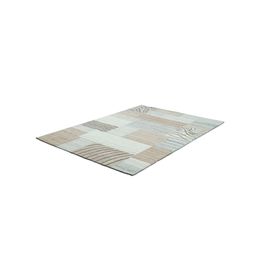 Teppich Gr. 1, beige (natur, grau), B:60cm H:12mm L:90cm, Wolle, Teppiche, Teppich