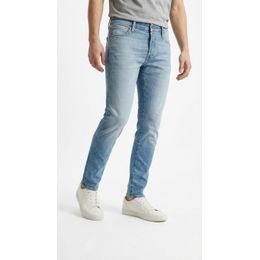 Jack & Jones Slim-fit-Jeans JACK & JONES "JJIGLENN JJICON JJ 619 50SPS NOOS", Herren, Gr. 30, L&auml;nge 30, blau denim, Denim/Jeans, Obermaterial: 95% Baumwolle, 4% Elastomultiester, 1% Elasthan, unifarben, slim fit lang, Jeans Slim-fit-Jeans, Baumwollmischung, slim fit