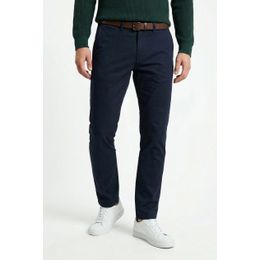 Jack & Jones Chinohose JACK & JONES "JPSTMARCO ADAM BELTED CHINO", Herren, Gr. 30, L&auml;nge 32, schwarz navy, Web, Obermaterial: 98% Baumwolle, 2% Elasthan, unifarben, slim fit kn&ouml;chellang, Hosen Chinohose