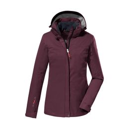 Funktionsjacke Killtec "KOS 133 KG WMN JCKT", Damen, Gr. 18, lila, Obermaterial: 100% Polyester;Futter: 100% Polyester, Jacken Funktionsjacke, wasserdichte Funktionsjacke in Kurzgr&ouml;&szlig;e: verk&uuml;rzte &Auml;rmel u Rumpf