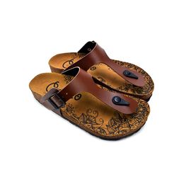 Calceo Zehentrenner in Braun - 72% | Gr&ouml;&szlig;e 35 | Damen-sandalen