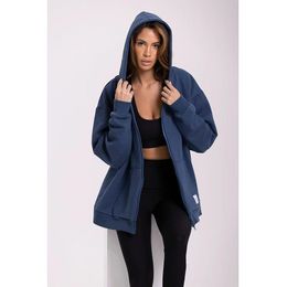 Onamaste Sweatjacke "Flow" in Blau - 64% | Gr&ouml;&szlig;e S/M | Damen-sweatshirts-jacken