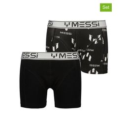 Messi 2er-Set: Boxershorts in Schwarz - 50% | Gr&ouml;&szlig;e 158/164 | Kinder-waesche