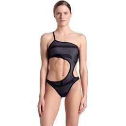 arena Monokini "Logo" in Grau/ Schwarz - 53% | Gr&ouml;&szlig;e S | Damen-bademode