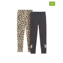 COOL CLUB 2er-Set: Leggings in Anthrazit/ Hellbraun - 41% | Gr&ouml;&szlig;e 98 | Kinderhosen