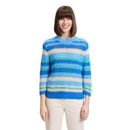 Betty Barclay Pullover in Blau/ Wei&szlig; - 62% | Gr&ouml;&szlig;e 46 | Damen-pullover-cardigans