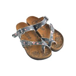 Calceo Zehentrenner in Grau/ Bunt - 71% | Gr&ouml;&szlig;e 42 | Damen-sandalen