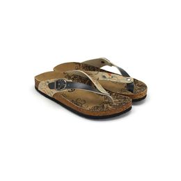 Calceo Zehentrenner in Gelb/ Schwarz - 74% | Gr&ouml;&szlig;e 37 | Damen-sandalen