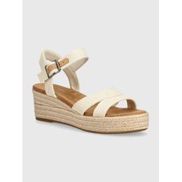 Toms Shoes TOMS Keilsandaletten in Creme - 52% | Gr&ouml;&szlig;e 36 | Damen-sandalen