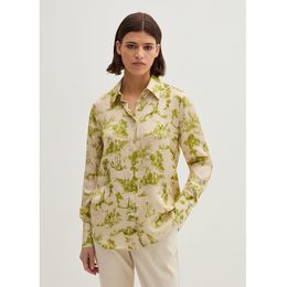 Stefanel Bluse in Beige/ Gr&uuml;n - 60% | Gr&ouml;&szlig;e 38 | Damen-blusen
