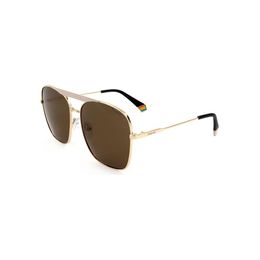 Polaroid Damen-Sonnenbrille in Gold/ Braun - 66% | Gr&ouml;&szlig;e 59 | Damen-brillen