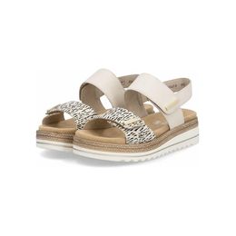 Remonte Leder-Keilsandaletten in Beige - 42% | Gr&ouml;&szlig;e 39 | Damen-sandalen