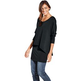 Heine Longsleeve in Schwarz - 47% | Gr&ouml;&szlig;e 40 | Damen-tops