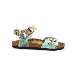 Calceo Sandalen in Bunt/ T&uuml;rkis - 71% | Gr&ouml;&szlig;e 41 | Damen-sandalen