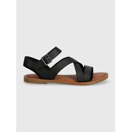 Toms Shoes TOMS Leder-Sandalen in Schwarz - 52% | Gr&ouml;&szlig;e 37,5 | Damen-sandalen