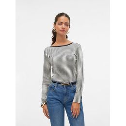 V&eacute;ro Moda Vero Moda Longsleeve in Wei&szlig;/ Schwarz - 65% | Gr&ouml;&szlig;e XL | Damen-tops