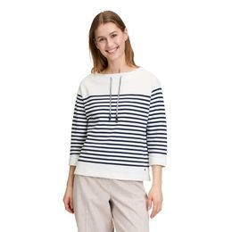 BETTY & CO BETTY & CO Sweatshirt in Wei&szlig;/ Dunkelblau - 68% | Gr&ouml;&szlig;e 38 | Damen-sweatshirts-jacken