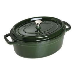 Staub La Cocotte Cocotte 29 cm, oval, Basilikum-Gr&uuml;n, Gusseisen