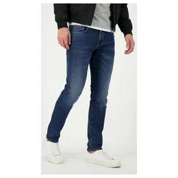 Slim-fit-Jeans Cars Jeans "Jeans Bates", Herren, Gr. 33, L&auml;nge 32, blau (schwarz used), Denim/Jeans, Obermaterial: 83% Baumwolle, 16% Polyester, 1% Elasthan, Abriebeffekte, slim fit kn&ouml;chellang, Jeans Slim-fit-Jeans