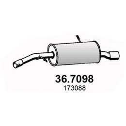 Asso Endschalld&auml;mpfer 36.7098 f&uuml;r PEUGEOT TALBOT 1730X1 173085 173088