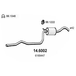 Asso Mittelschalld&auml;mpfer 146002 f&uuml;r Ford