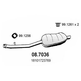 Asso Endschalld&auml;mpfer 087036 f&uuml;r BMW