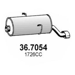 Asso Endschalld&auml;mpfer 36.7054 f&uuml;r PEUGEOT TALBOT 1726CC 1726VS 9809881880