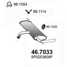 Asso Endschalld&auml;mpfer 467033 f&uuml;r SEAT
