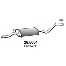 Asso Mittelschalld&auml;mpfer 286064 f&uuml;r Mercedes