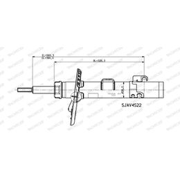Monroe Sto&szlig;d&auml;mpfer V4522 vorne rechts links Zweirohr f&uuml;r VW 7H5413031G 7H5413031F 7H5413031E