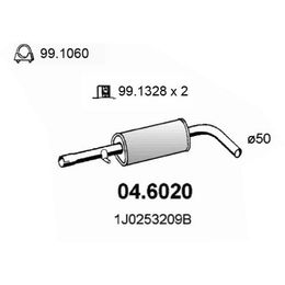 Asso Mittelschalld&auml;mpfer 046020 f&uuml;r VW