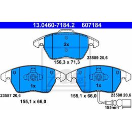 ATE Bremsensatz, Scheibenbremse sg00000dts Vorderachse bel&uuml;ftet 312mm 12mm f&uuml;r VAG SEAT Skoda