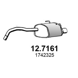 Asso Endschalld&auml;mpfer 12.7161 f&uuml;r FIAT FORD 51915462 1742325 51996727