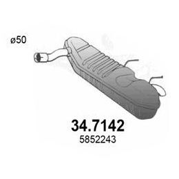 Asso Endschalld&auml;mpfer 34.7142 f&uuml;r VAUXHALL OPEL 24462361 5852243